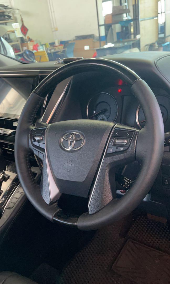 Toyota Alphard n Vellfire steering wheel rewrap, Car Accessories ...