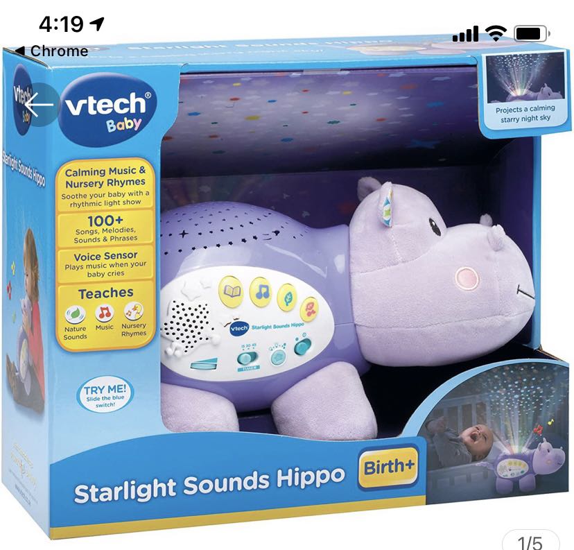 VTech Hippo Starlight Sounds, Babies & Kids, Infant Playtime on Carousell