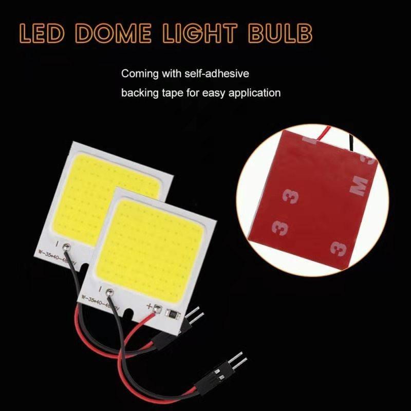 White Led Panel Dome Light Lamp, COB 48-SMD Led Interior Car Lights ...