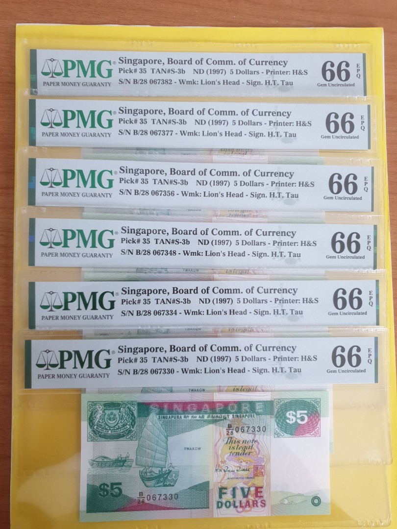 $5 ship pmg 66 singapore, Hobbies & Toys, Memorabilia & Collectibles ...