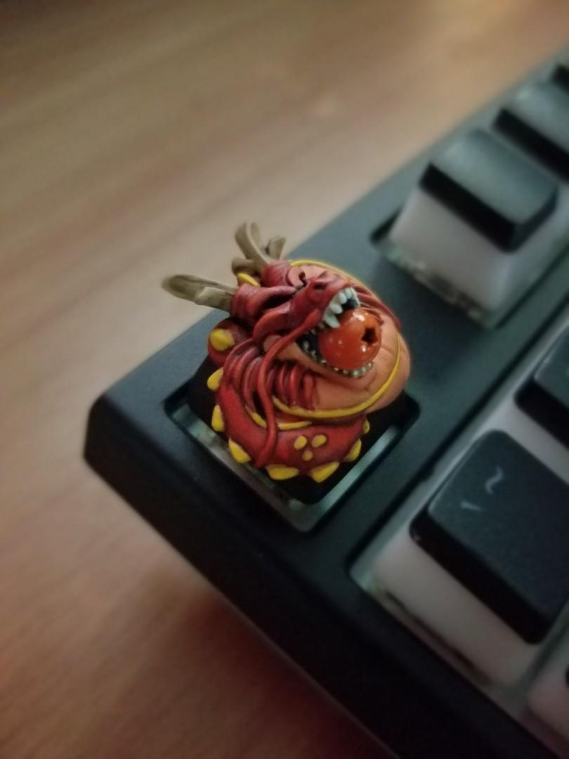 Artisan keycap red shenron, Computers & Tech, Parts & Accessories ...