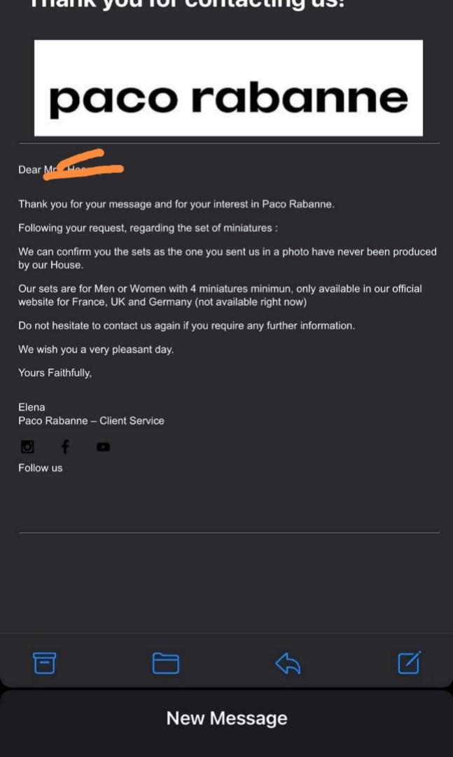 Beware! Counterfeit perfume set, Beauty & Personal Care, Fragrance ...