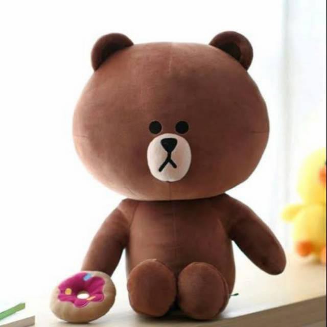 Boneka LINE Big Brown Original 70cm, Toys & Collectibles, Mainan di ...