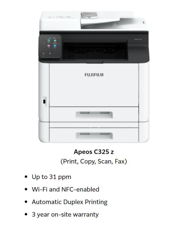 Fujiflim (Fuji Xerox) ApeosPrint C325dw | Apeos C325z AIO MFP Print ...