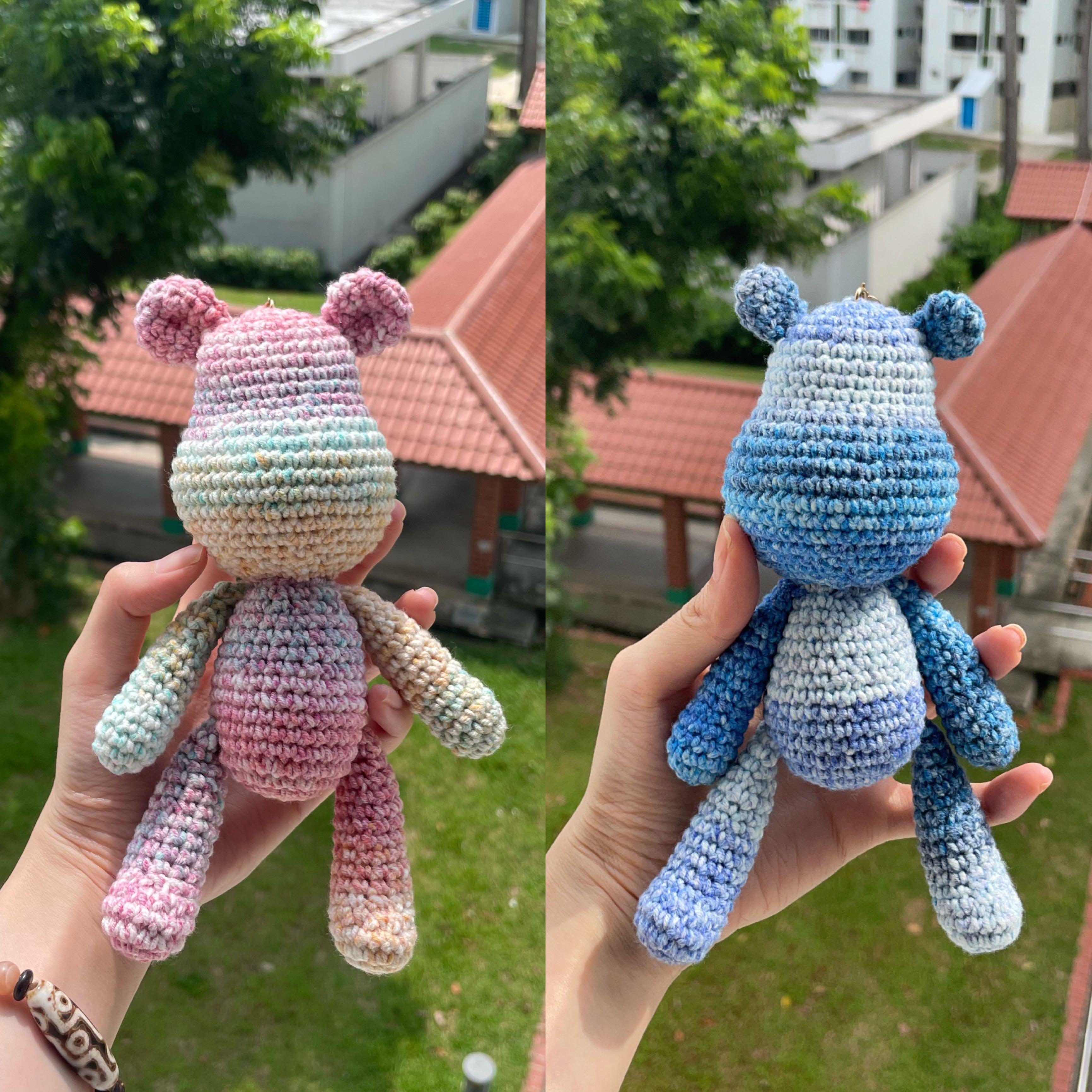 Handmade Crochet Amigurumi - Bearbrick Keychain, Hobbies & Toys ...