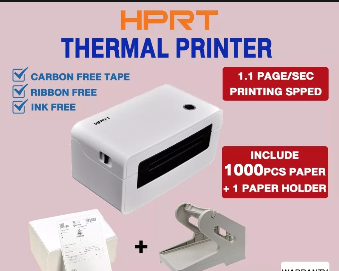 HPRT Bluetooth thermal printer N41BT 汉印 with 1000pcs paper thermal ...