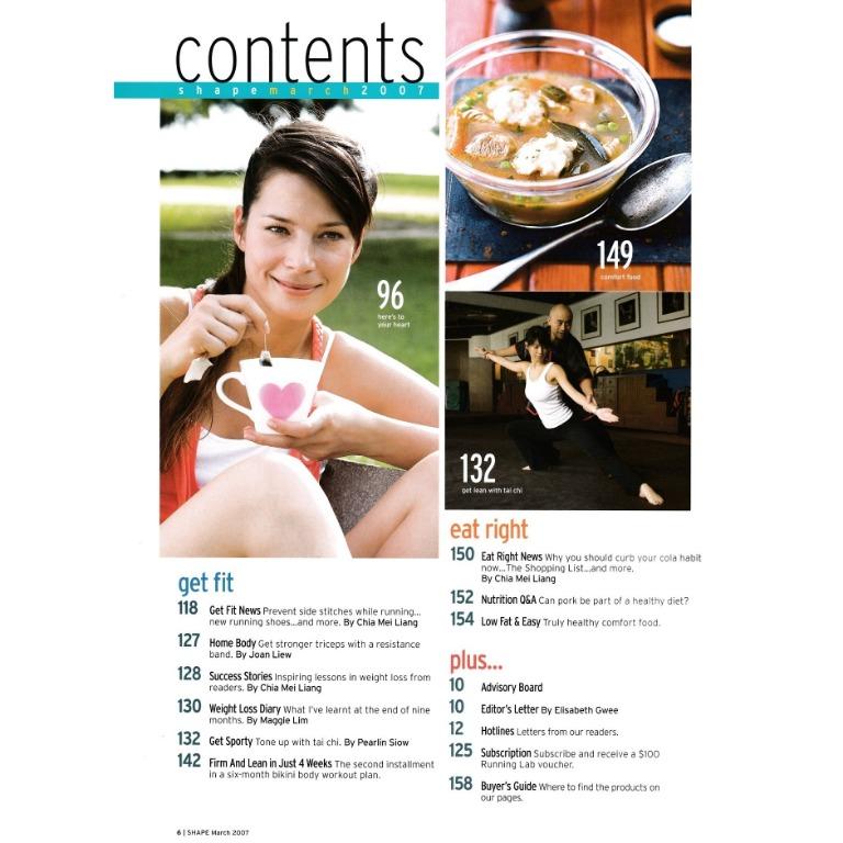Magazine Shape Issue 0703 (Joanne Peh 白薇秀 Cover), Hobbies & Toys, Books ...