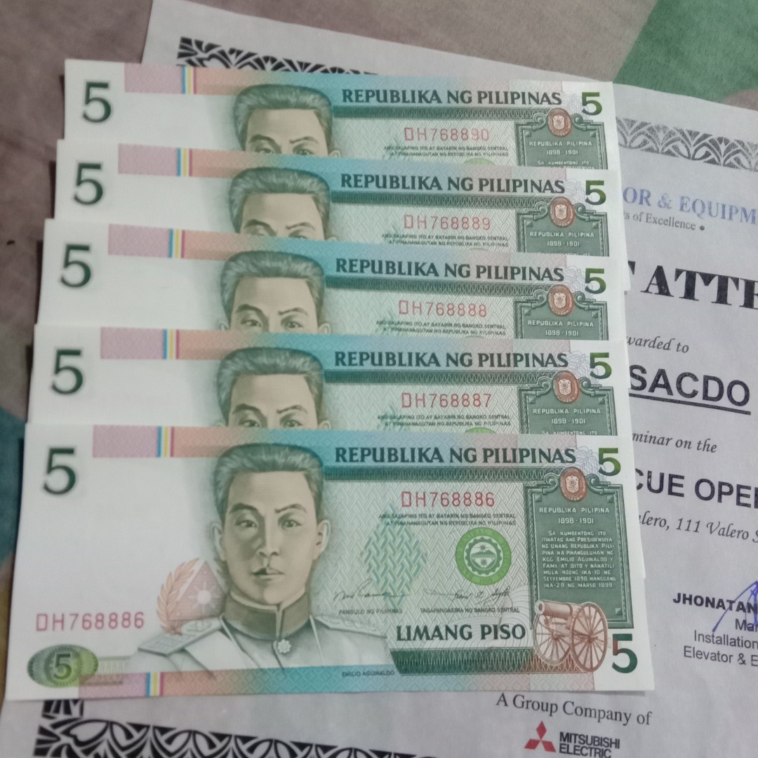Nds 5 peso bill, Hobbies & Toys, Memorabilia & Collectibles, Currency ...