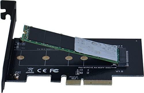 NVMe PCIe Adapter, M Key M.2 NVME SSD to PCI-e 3.0 x4 Host Controller ...