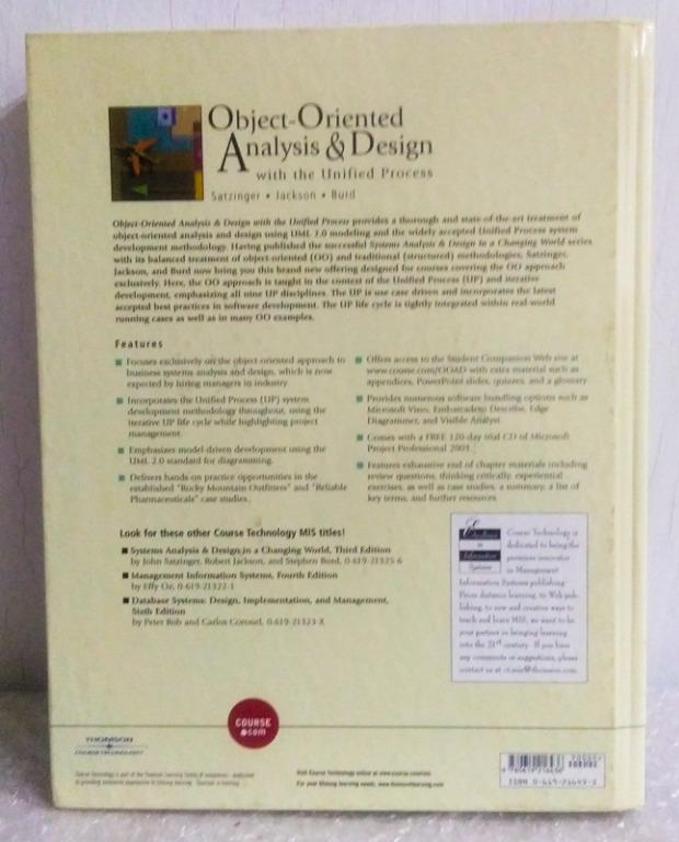 Object Oriented Analysis And Design With The Unified Process John W