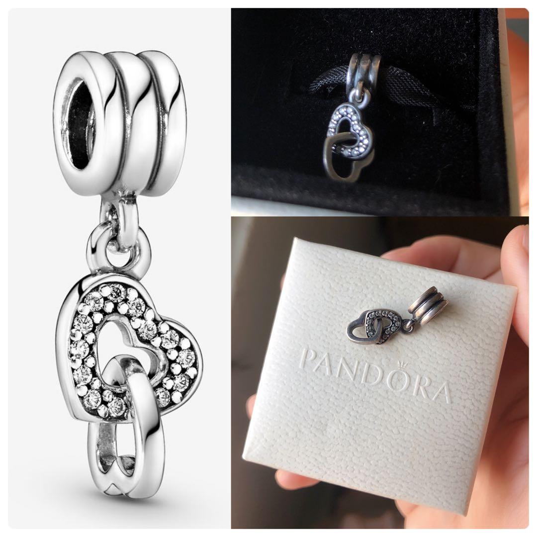 interlocking hearts charm