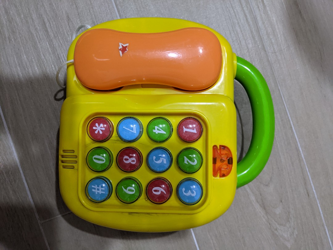 Playgo Dual side telephone and Piano with light and led, Babies & Kids ...