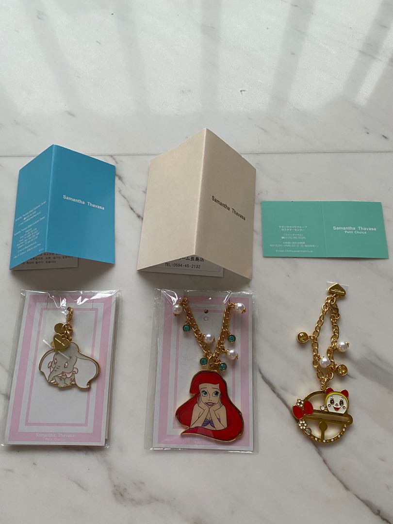 Japan Samantha Thavasa disney mermaid ariel dumbo Charms for bag wallet ...