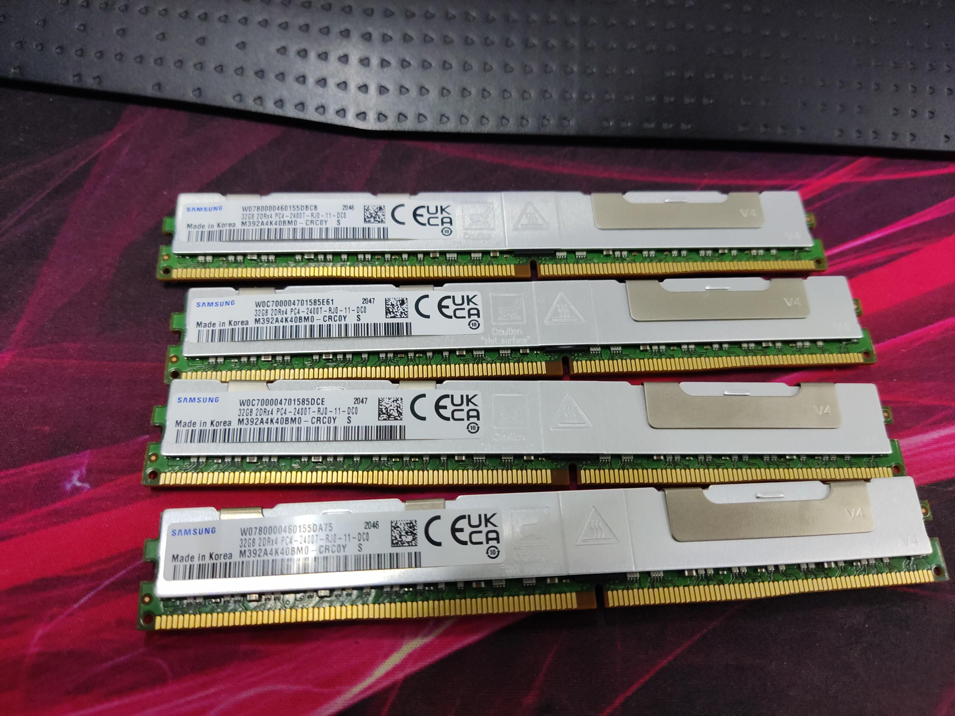 Samsung ECC DDR4 VLP DIMM 32GB x 4 sticks, Computers & Tech, Parts ...