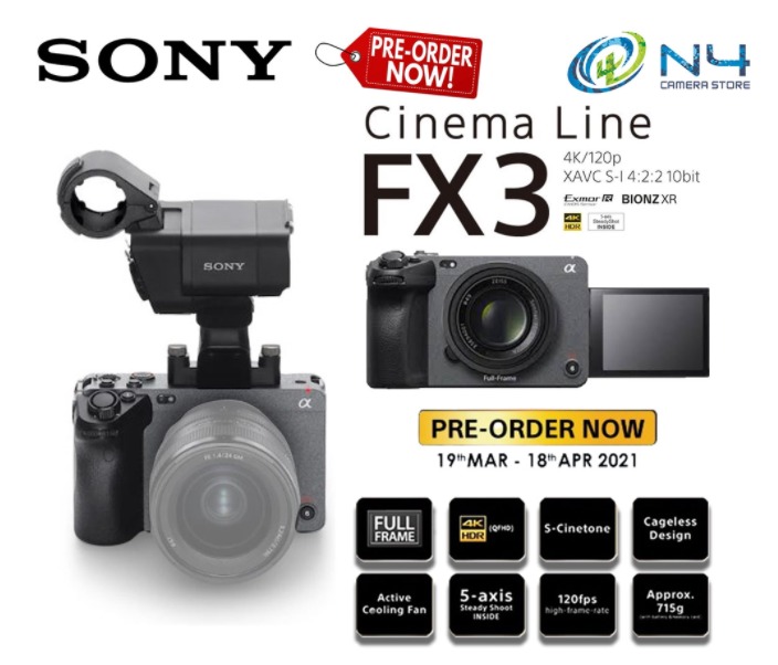 Sony FX3 Full-Frame Cinema Camera, Photography, Video Cameras on Carousell