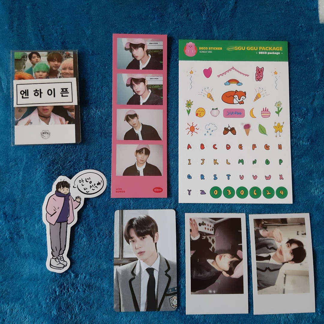SUNOO SET enhypen ggu ggu package, Hobbies & Toys, Memorabilia ...