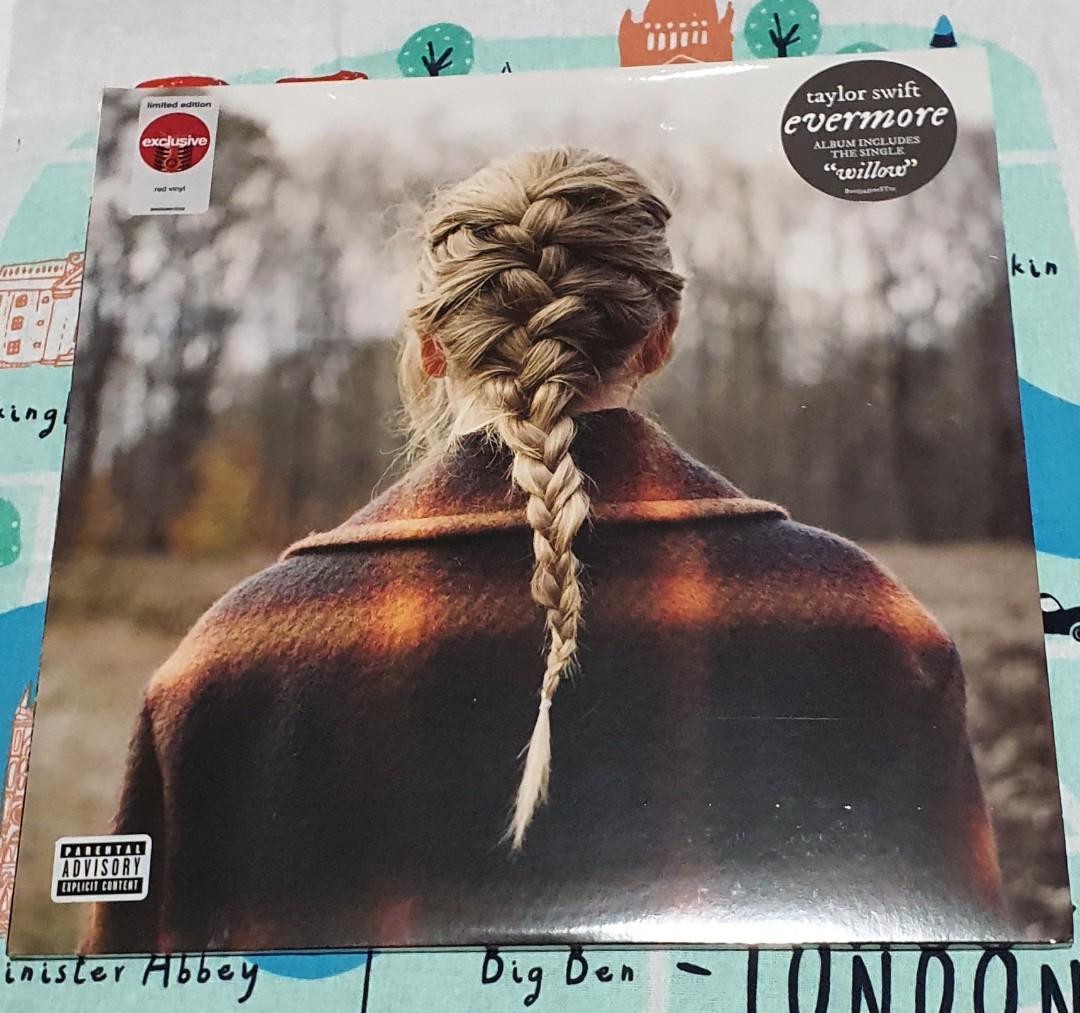 Taylor Swift - Evermore Target Edition RED VINYL (On Hand), Hobbies ...