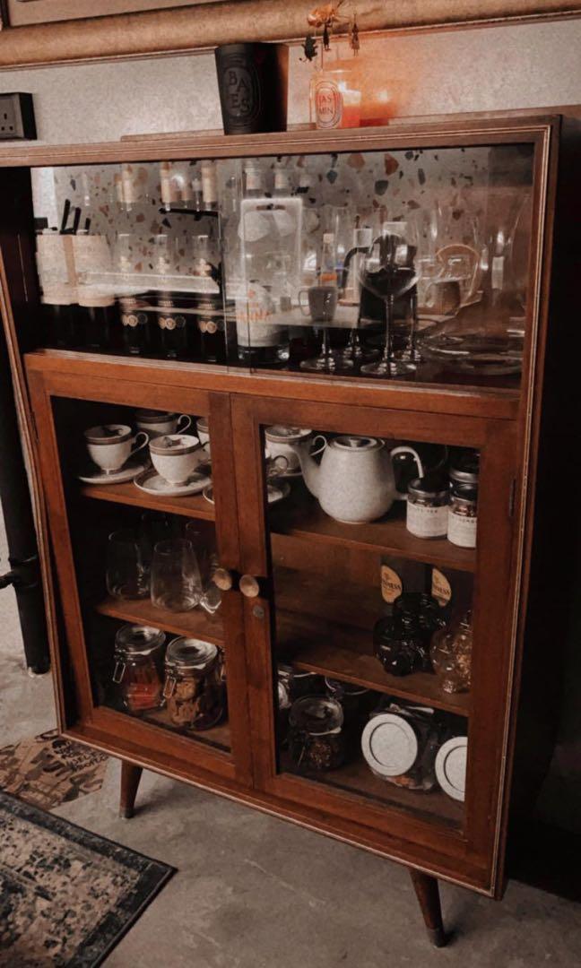 Teak wood cabinet 70S retro, Furniture & Home Living, Furniture ...