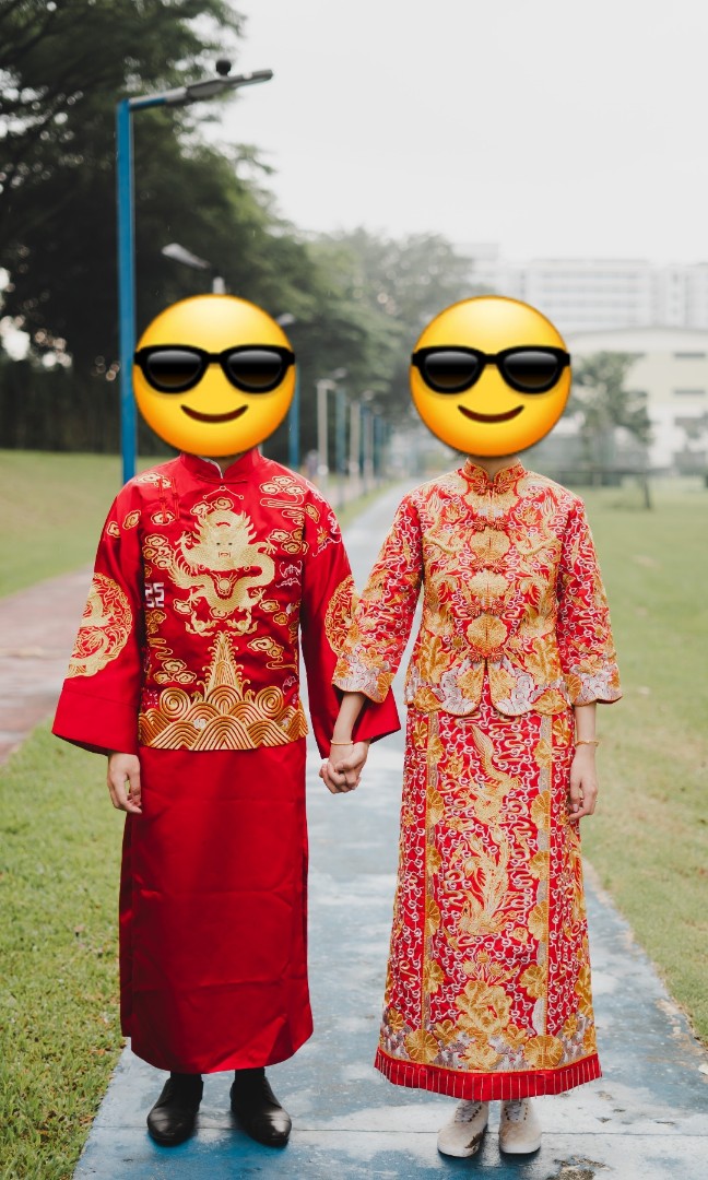 Traditional chinese KUA set (Female and Male), Women's Fashion, Dresses ...