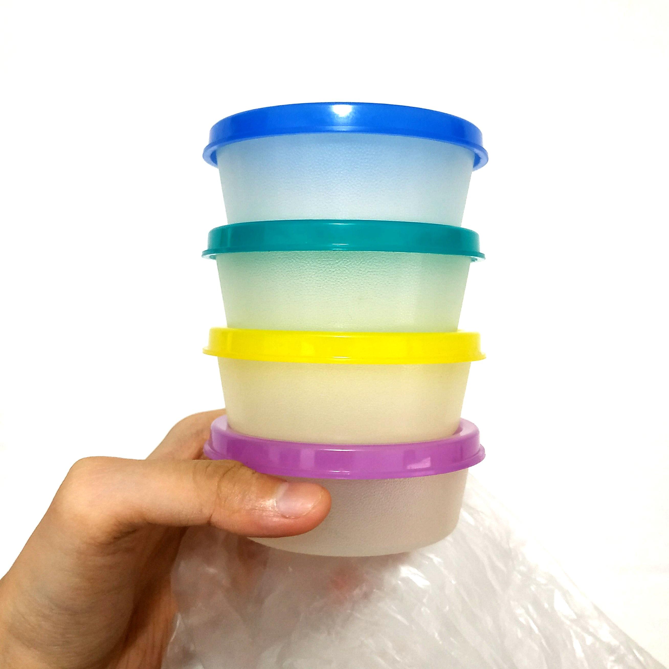 Tupperware 70 ml Small Round Container Set of 4, TV & Home Appliances ...