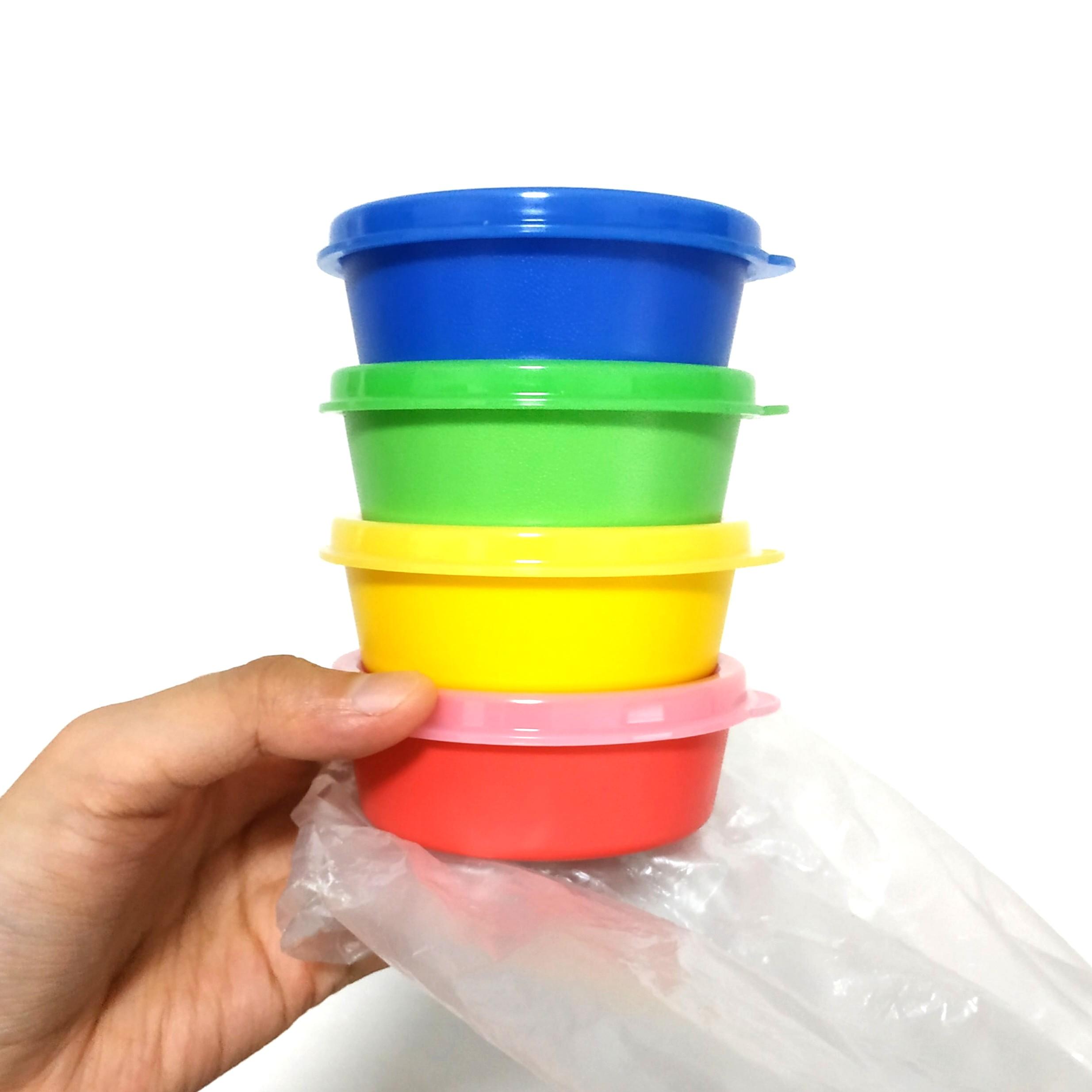 Tupperware 70 ml Small Round Container Set of 4, TV & Home Appliances ...