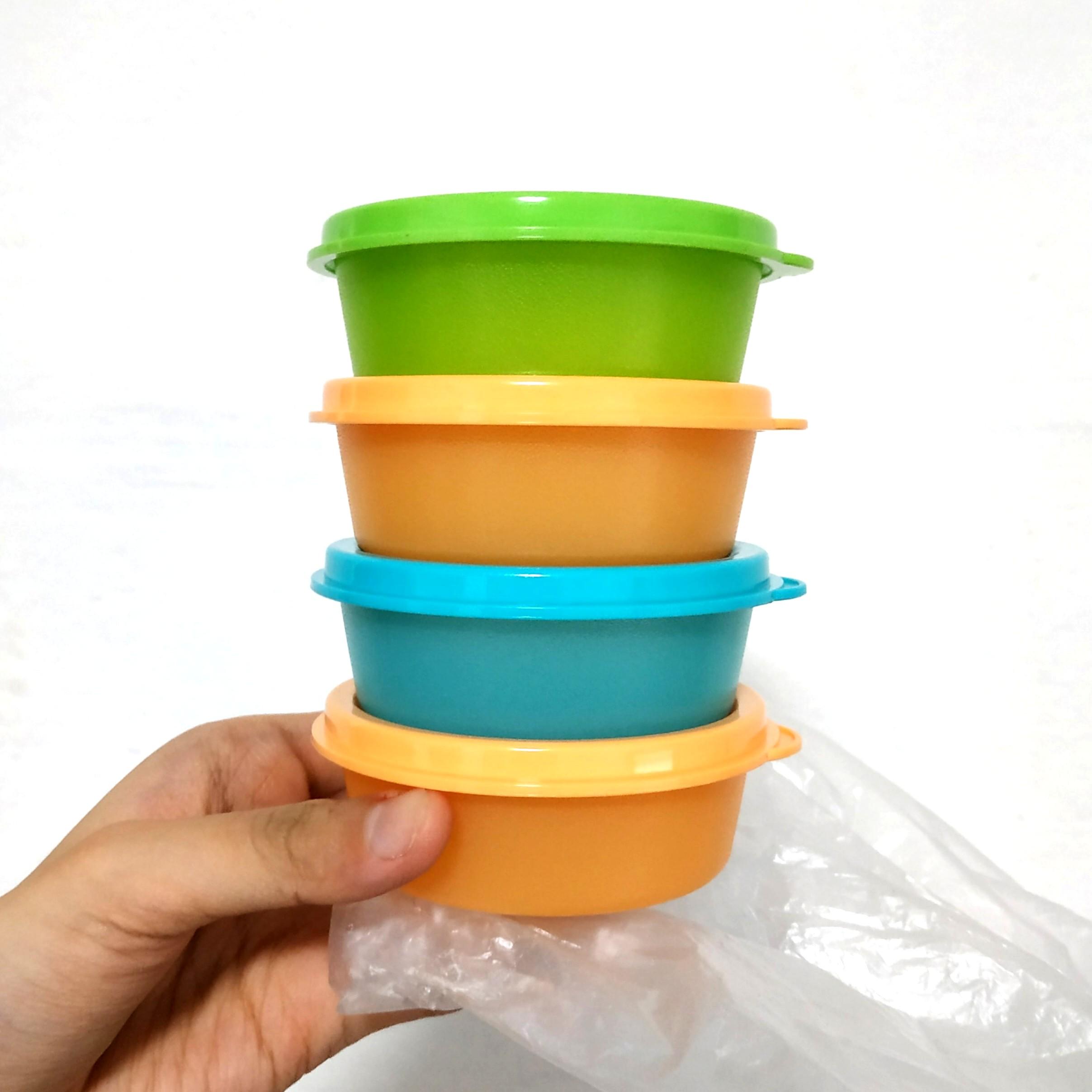 Tupperware 70 ml Small Round Container Set of 4, TV & Home Appliances ...