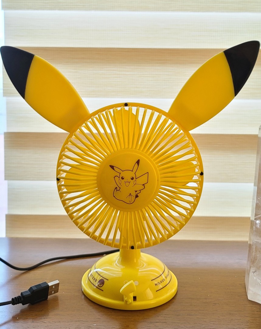 Vintage Pikachu Sun & Moon Nintendo Sega USB Electric Fan, Furniture ...