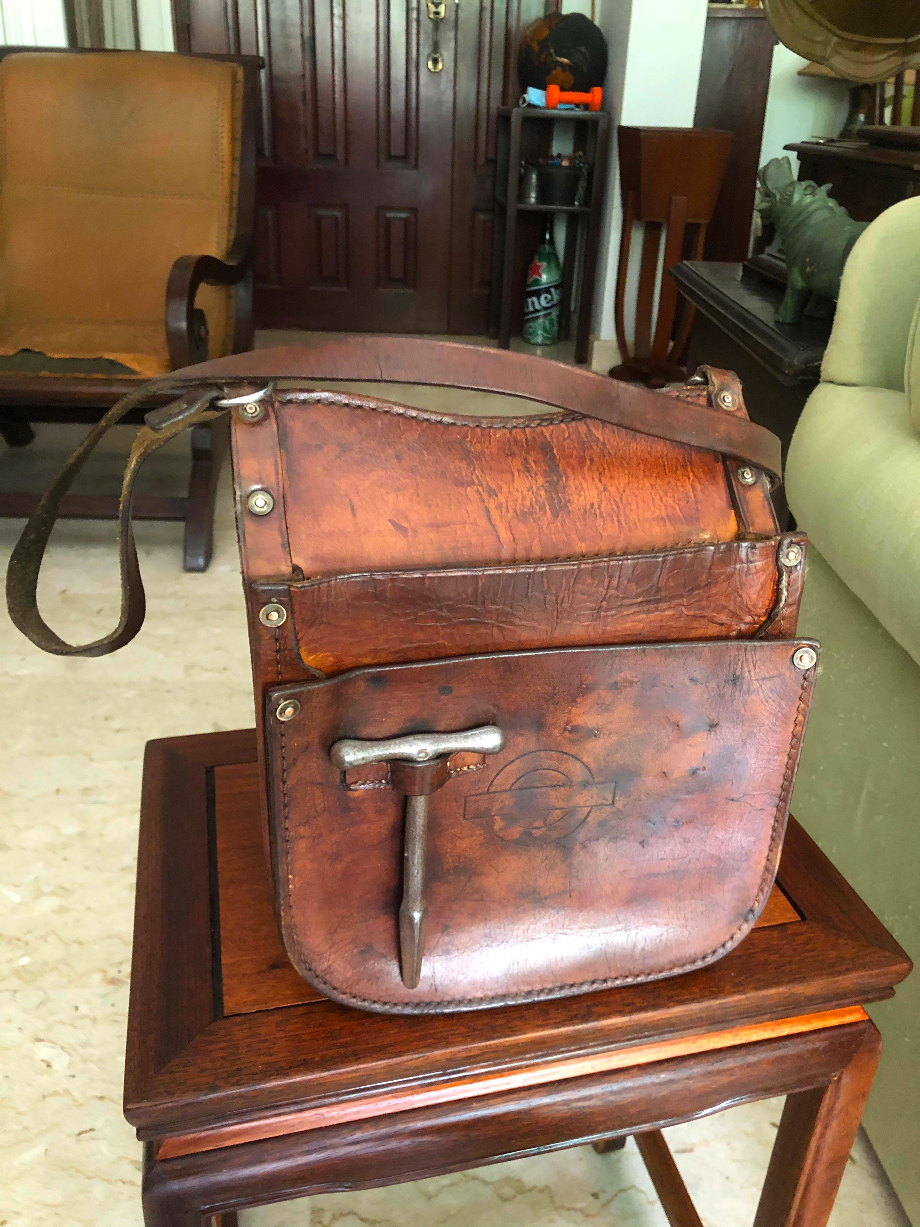 Vintage Rare English Original London Bus Conductor’s Leather Money ...