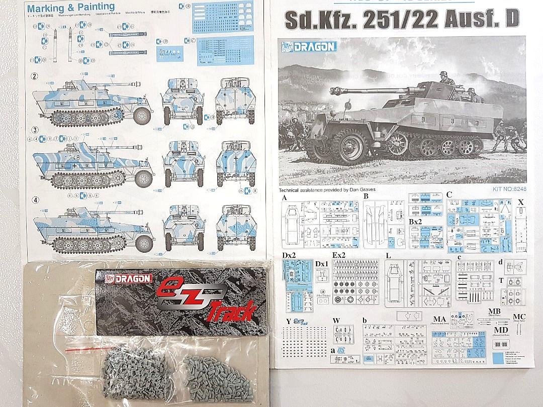 1/35 Dragon #6248 German Halftrack Sd Kfz 251/22 Ausf D c/w Bonus 4 ...