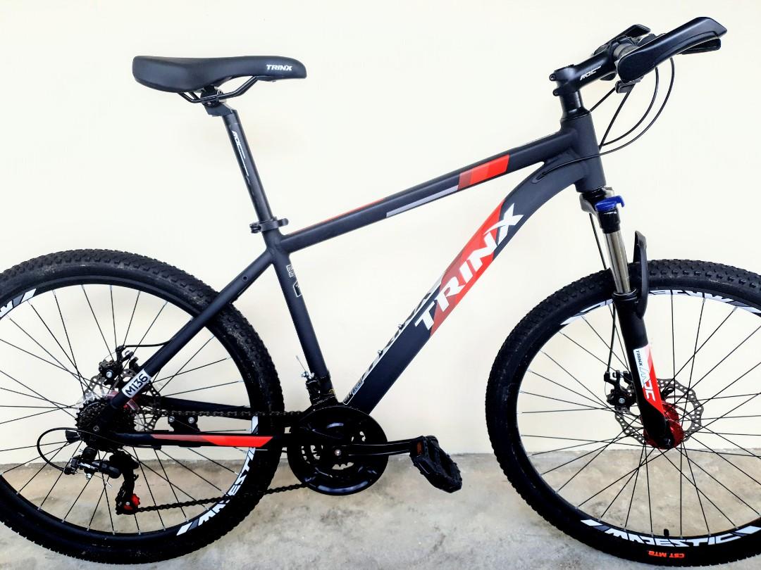 27.5" MATT BLACK/RED TRINX Mountain Bike, Sports Equipment, Bicycles ...