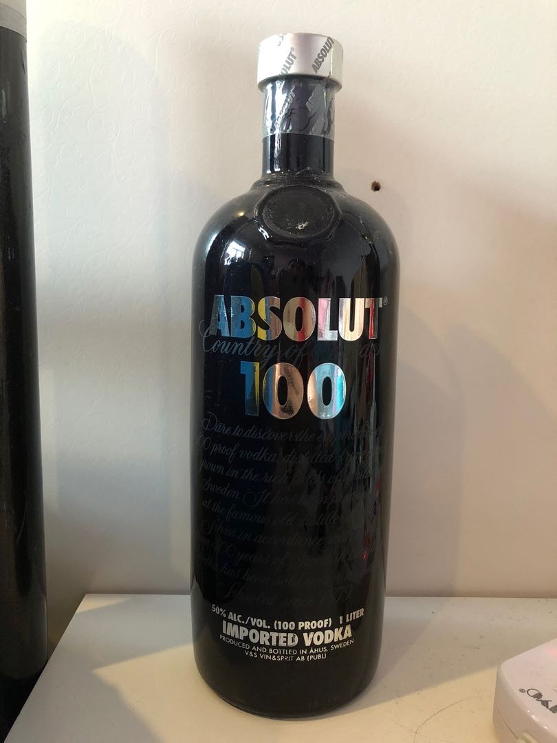 Absolut 100 Vodka 1L, Food & Drinks, Alcoholic Beverages on Carousell