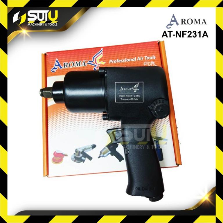 AROMA AT-NF231A 1/2'' Professional Super Duty Air Impact Wrench / Twin Hammer 7500RPM, Auto ...