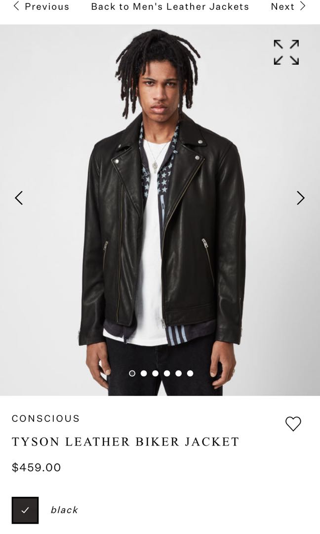 BNIB All Saints Tyson Leather Jacket, Men's Fashion, Coats, Jackets and ...