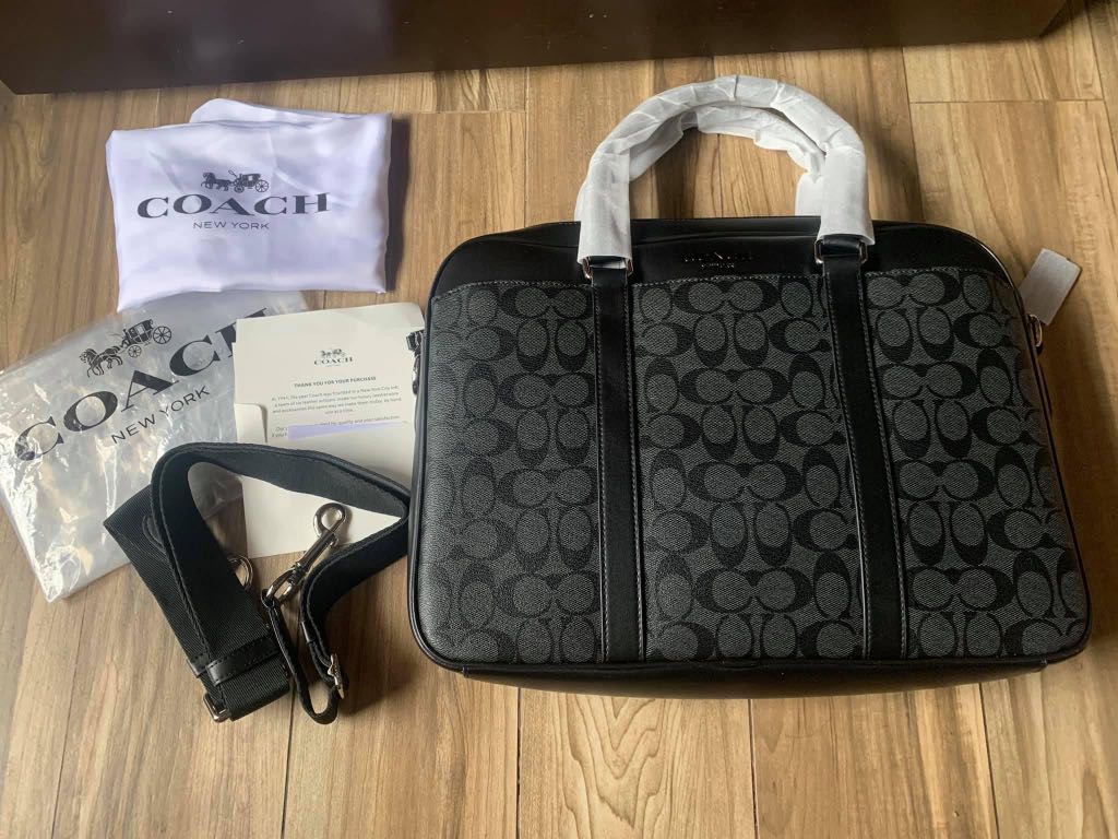Coach laptop bag, Men's Fashion, Bags, Briefcases on Carousell