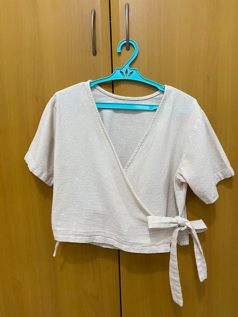 Cute Wrap Top from Thailand, Women's Fashion, Tops, Blouses on Carousell