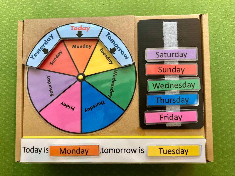Days of The Week Spinner Task Box, Hobbies & Toys, Toys & Games on ...