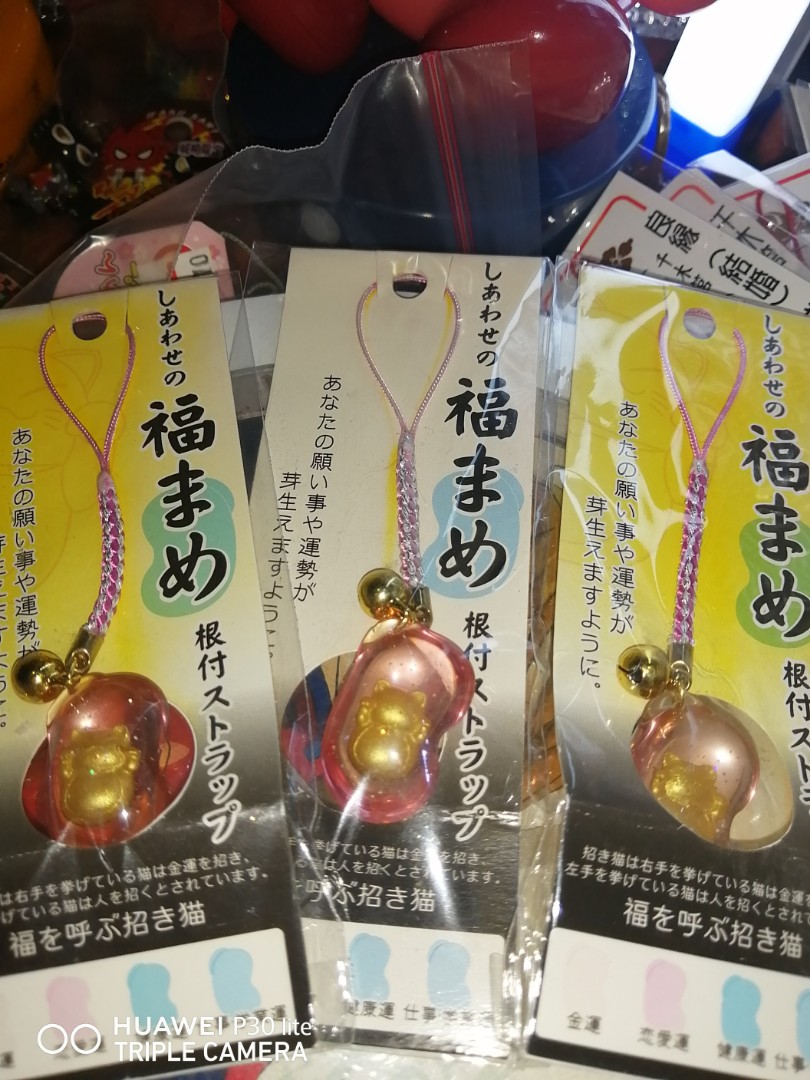 Golden Neko Omamori Japan Keychain, Hobbies & Toys, Stationary & Craft ...