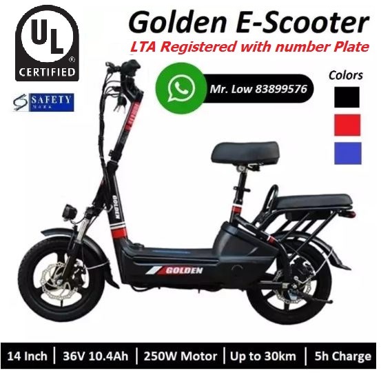 Golden UL2272 Electric Scooter PMD LTA Register, Sports Equipment, PMDs ...