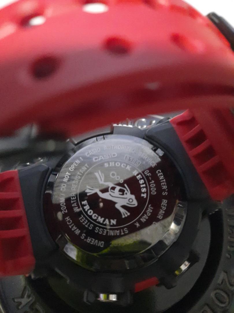 Casio G-shock Red Frogman GF-1000, Men's Fashion, Watches & Accessories ...
