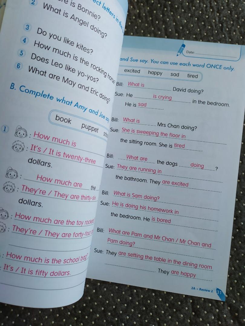 Head Start Grammar 2A workbook (小二英文作業) model answer 答案, 興趣及遊戲, 書本 & 文具 ...
