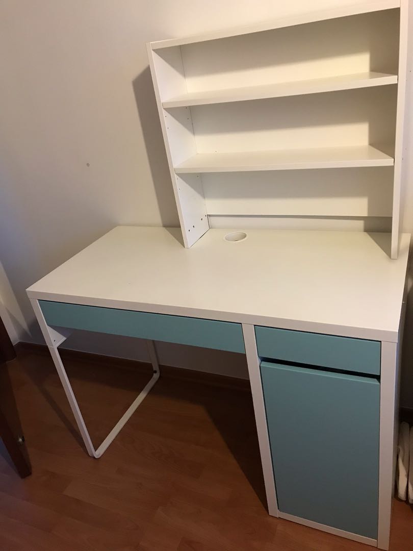 IKEA Micke desk with shelf, Furniture & Home Living, Furniture, Other ...