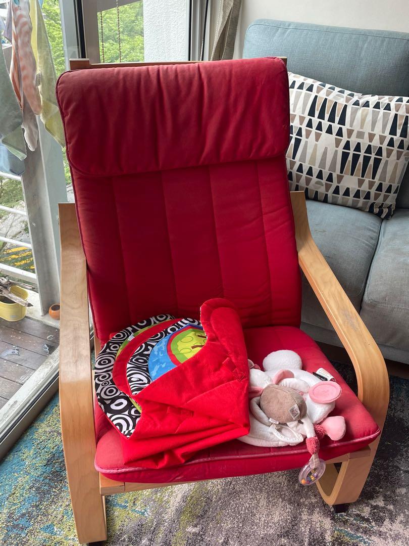 IKEA Poang chairs (1 kid 1 adult), Furniture & Home Living, Furniture ...