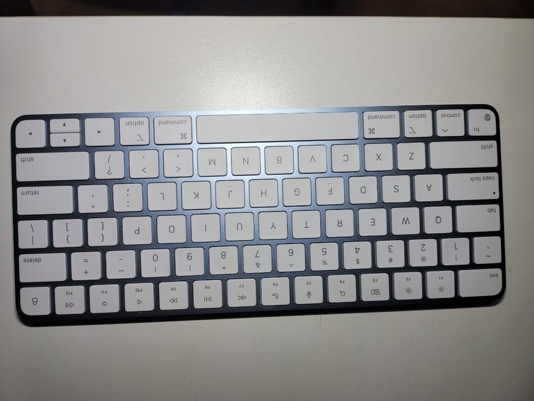 Imac magic keyboard and mouse with blue colour apple cable, Computers ...