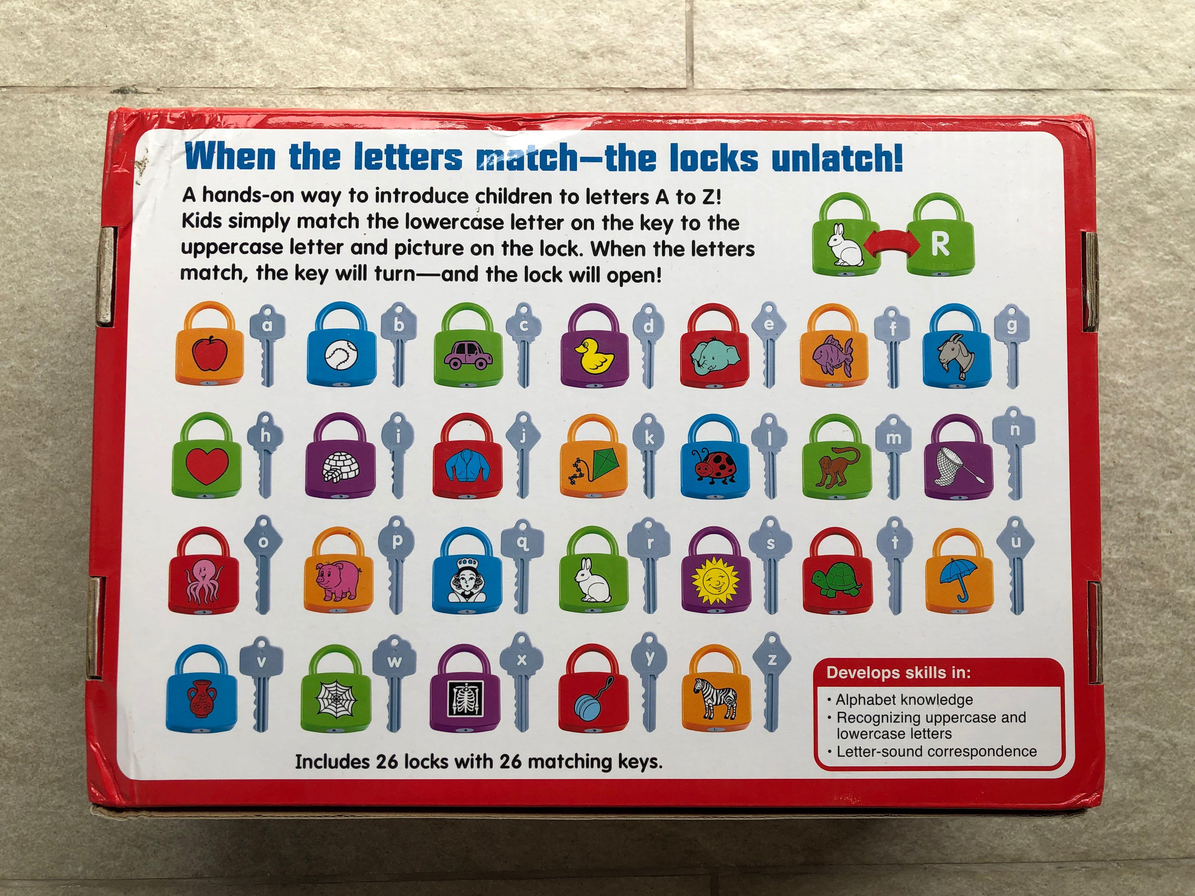 Lakeshore Alphabet Learning Locks, Hobbies & Toys, Toys & Games on ...
