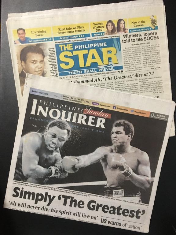 Muhammad Ali Newspaper Headlines, Hobbies & Toys, Memorabilia ...
