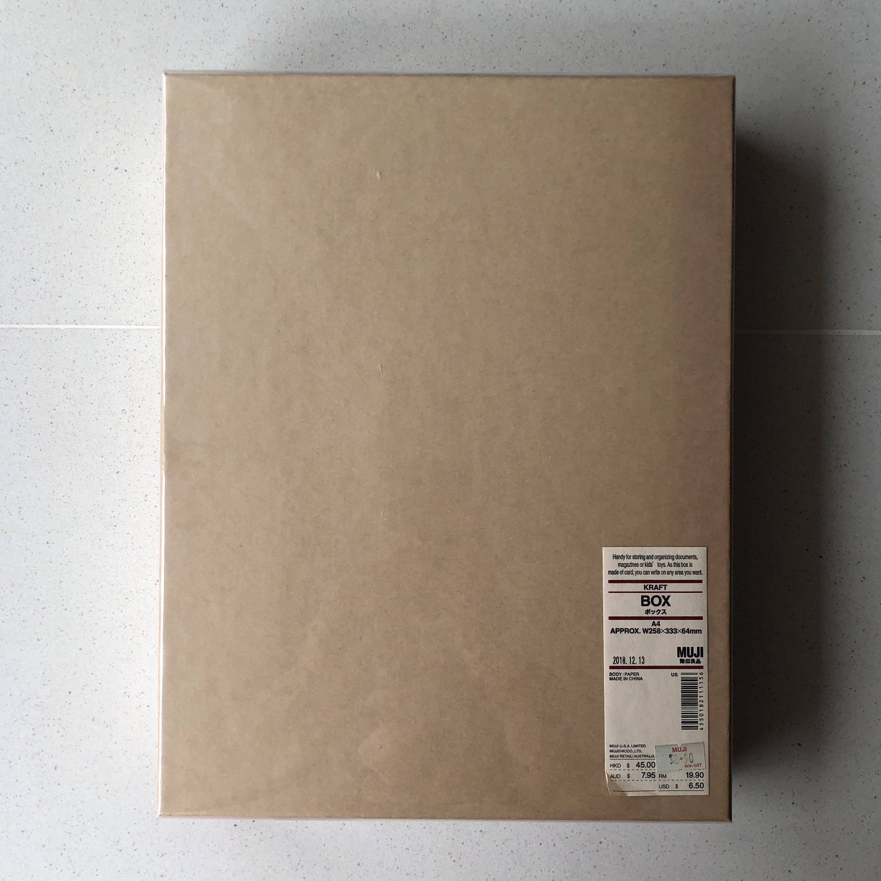 MUJI A4 Kraft Box, Hobbies & Toys, Stationery & Craft, Other Stationery ...