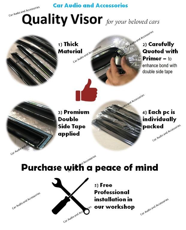 Nissan Note door visor | 2021 to 2026 | e Power ePower | Full Black ...