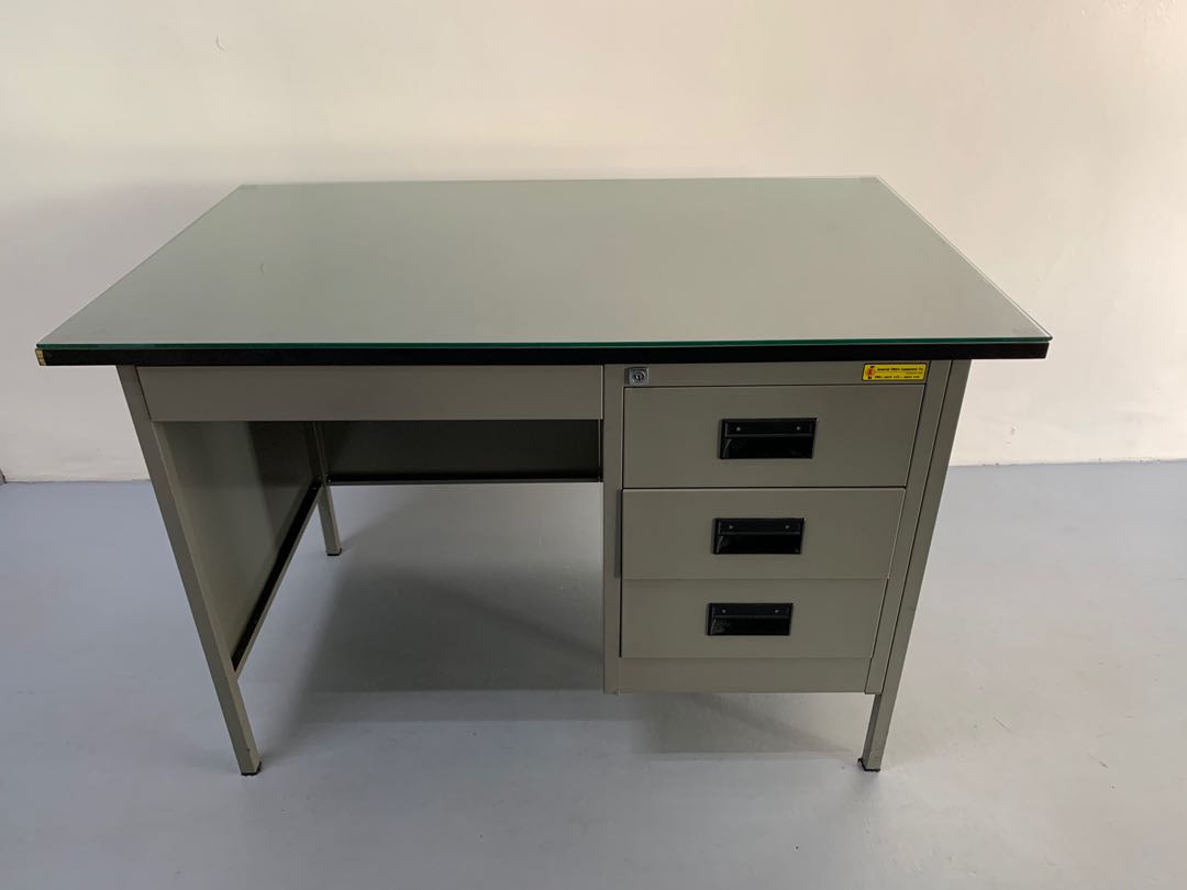 Office Metal Desk with Drawer Cabinets, Furniture & Home Living ...