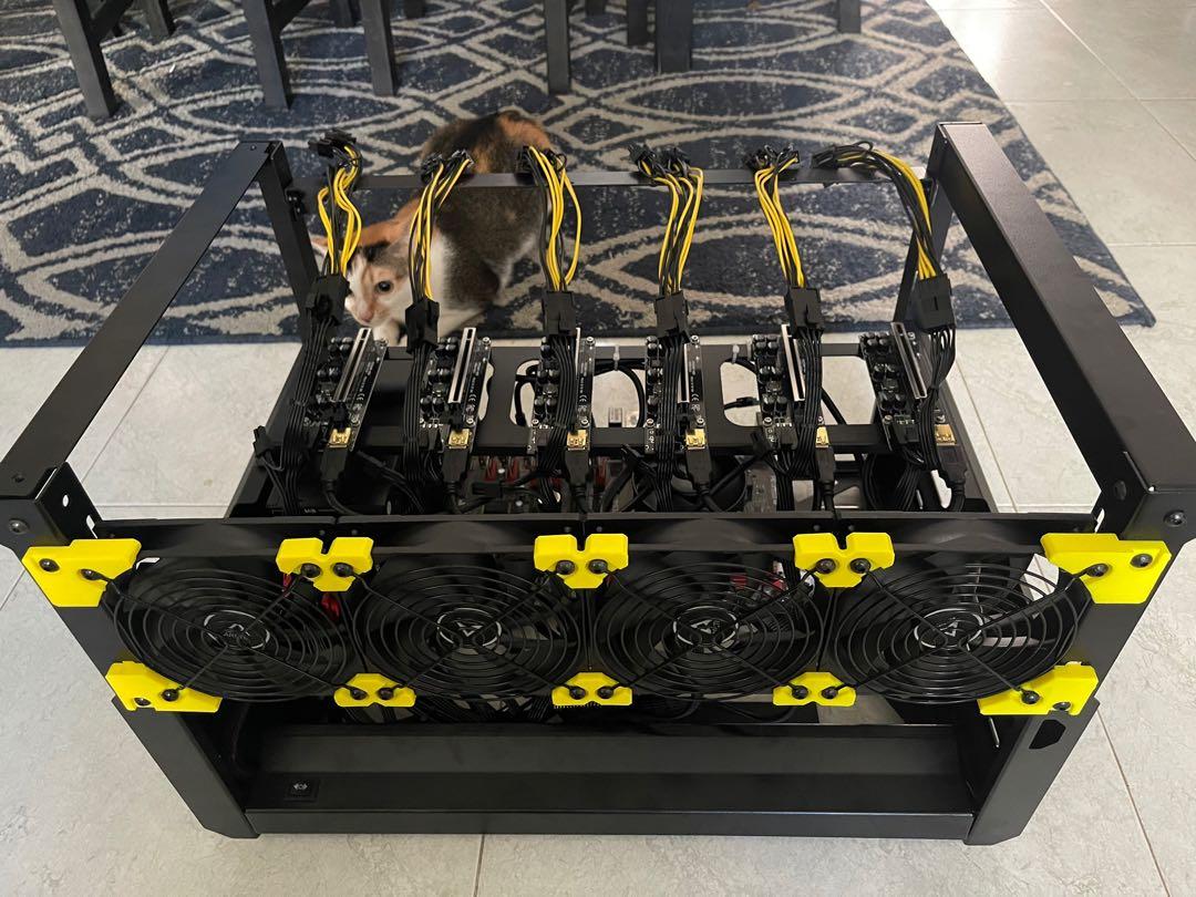6 GPU Crypto Mining Rig Skeleton Building Complete Set Starter Kit ...