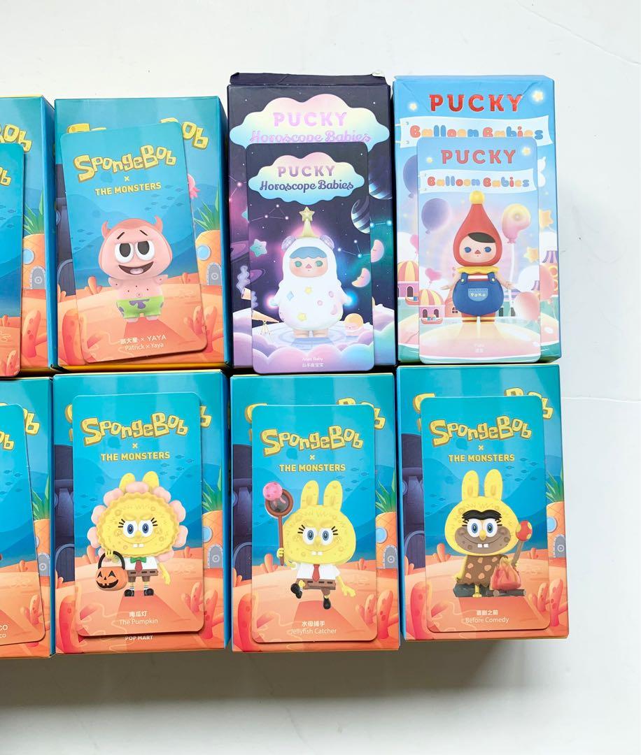 Popmart Spongebob x Labubu the Monsters Pop Mart Blind Boxes, Hobbies ...